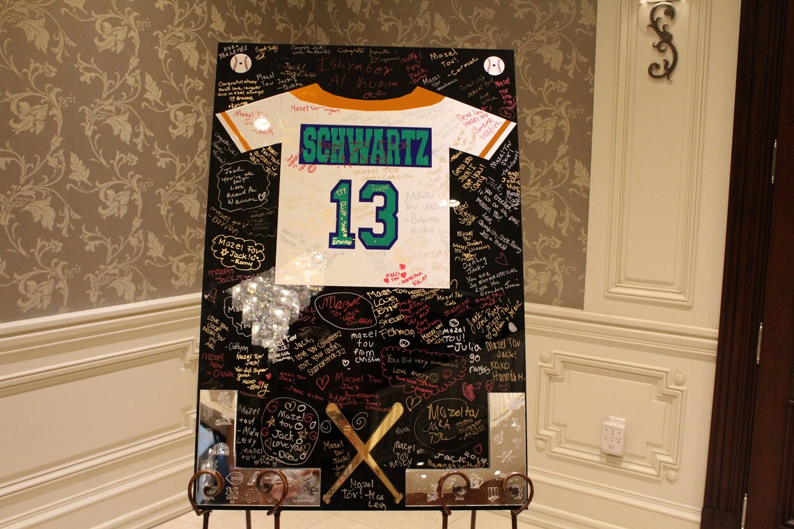 Custom Made Bar/Bat Mitzvah Mirrored Acrylic Sign In Board | Etsy