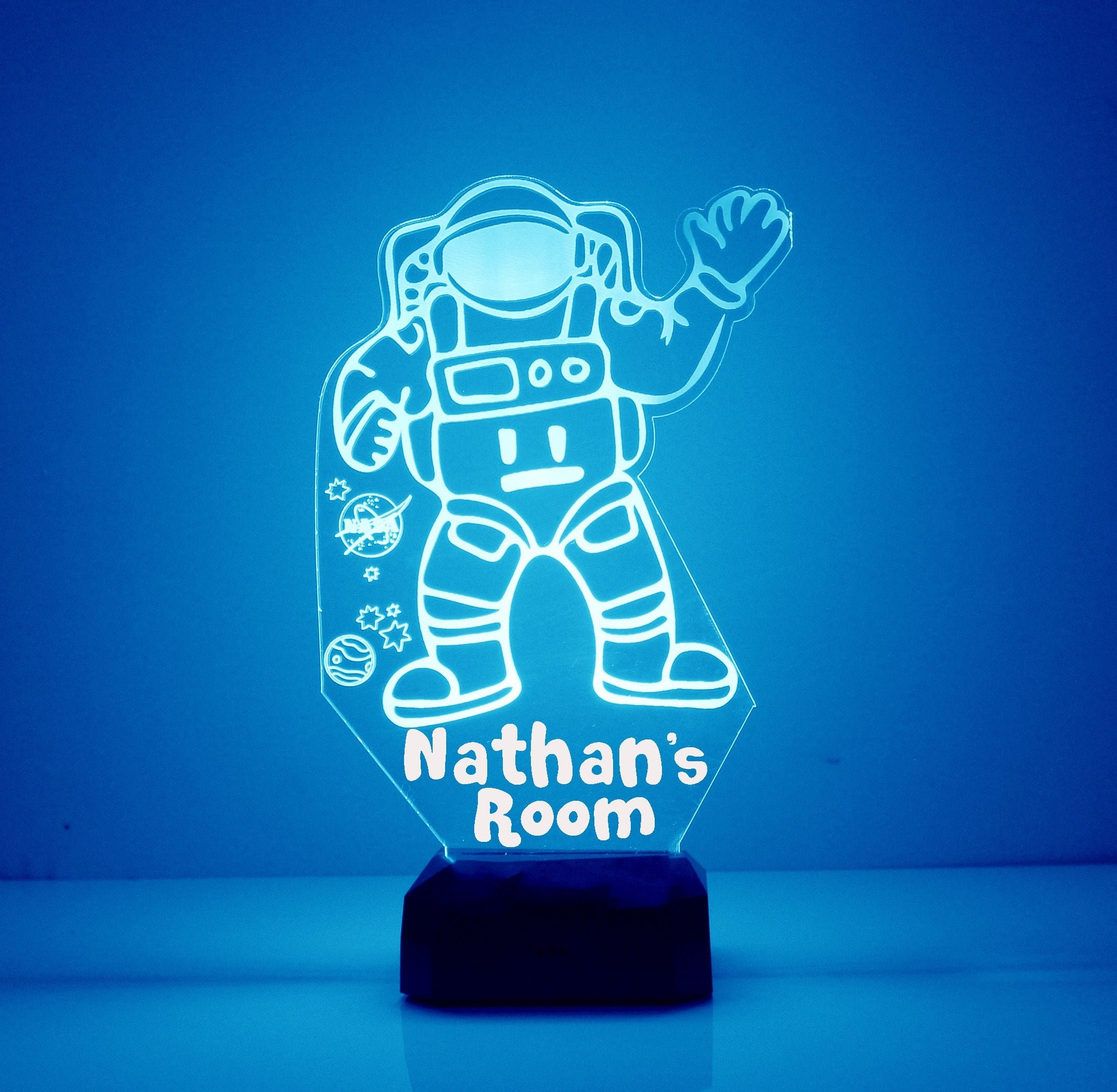 Astronaut Space Theme Night Light Personalized Freeled - Etsy