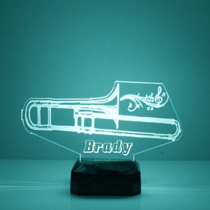 Trombone Set Night Light, Personalized Free, LED Night Lamp, With ...