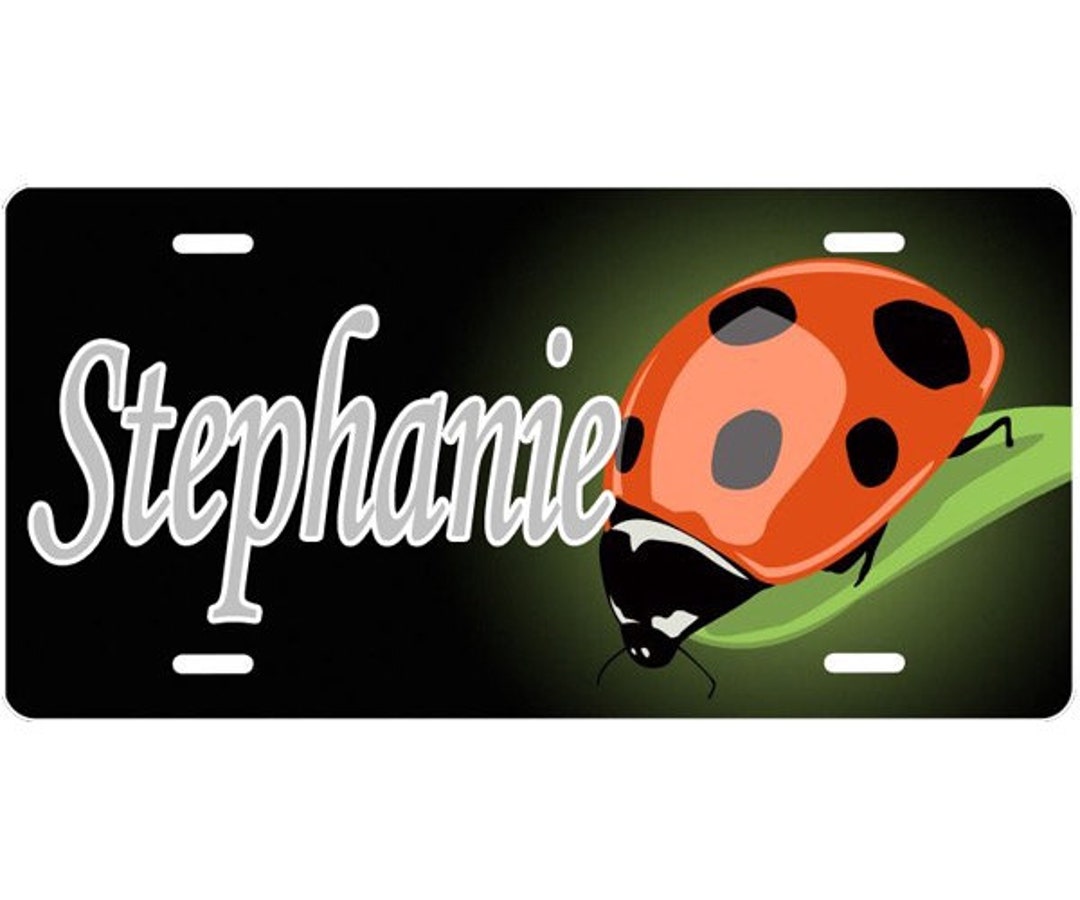 Ladybug Vanity License Plate Auto Tag Create Your Own, Names, Message ...