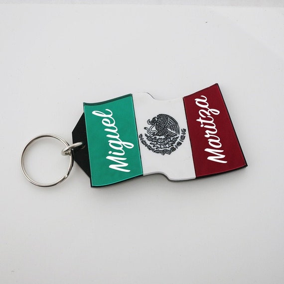 Personalized Mexico Flag Heritage Key Chain Personalized - Etsy
