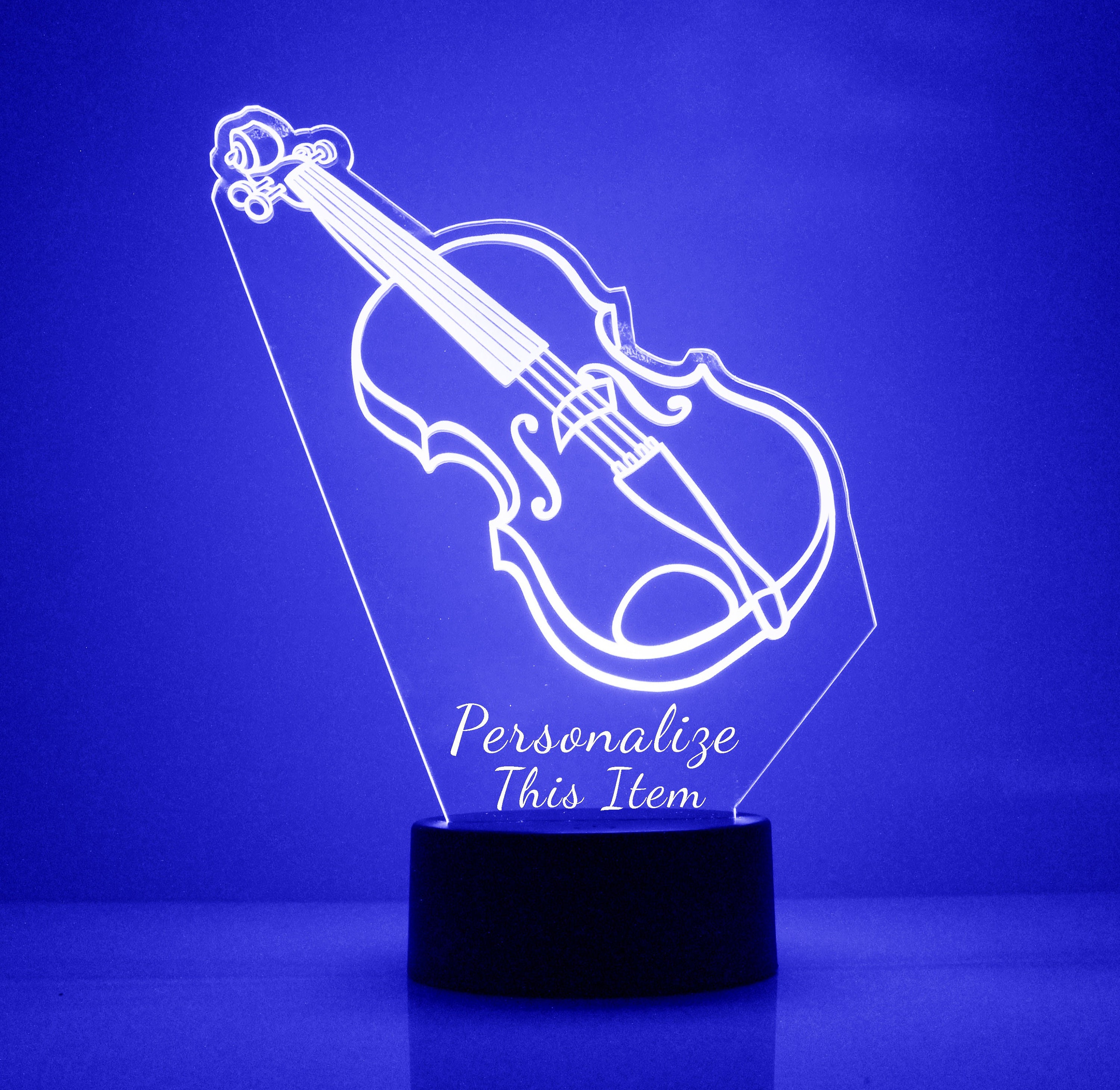 Violin Night Light Personalized Free LED Night Lamp With | Etsy