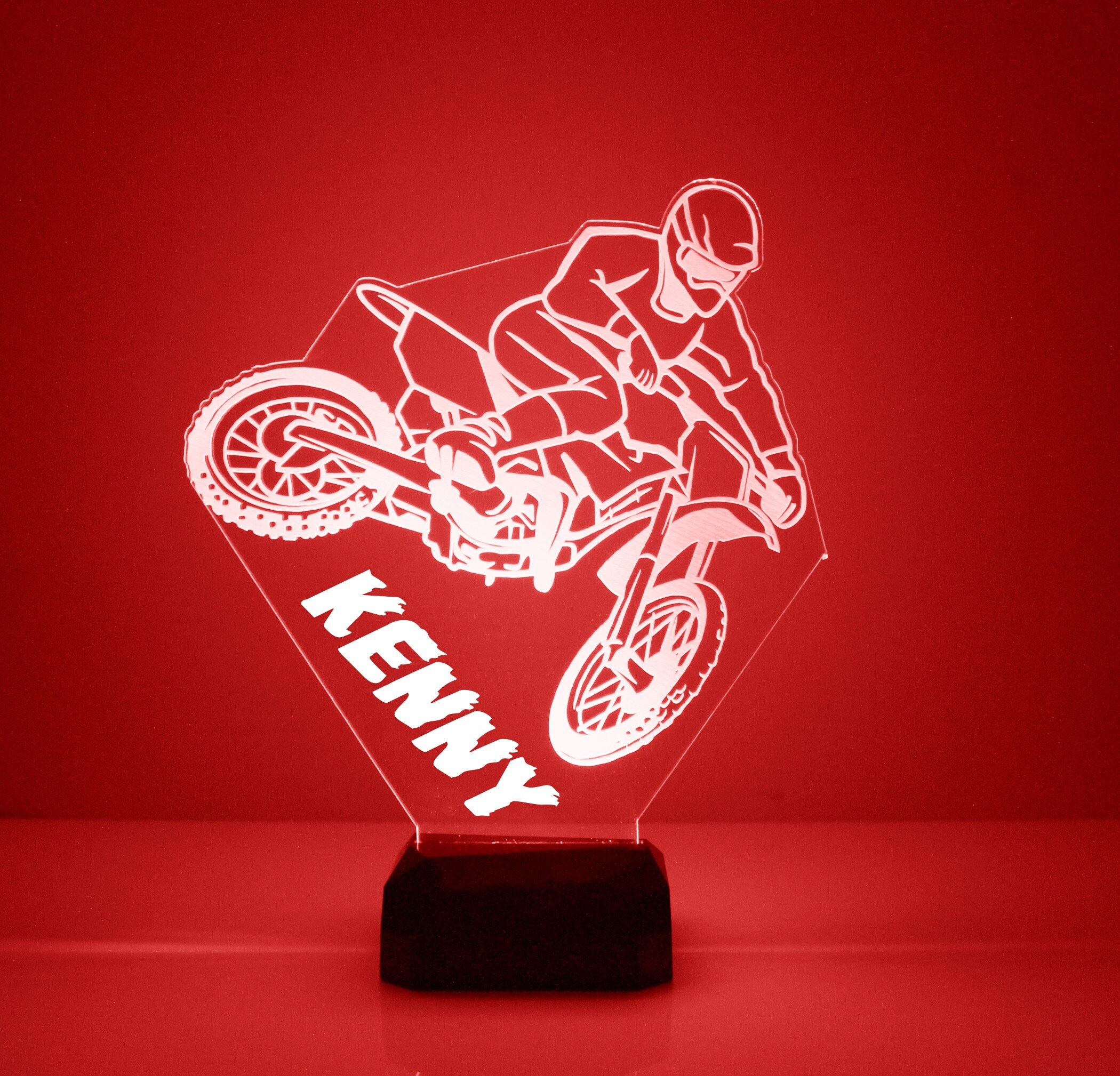 Dirt Biker Night Light Personalized Free LED Night Lamp - Etsy