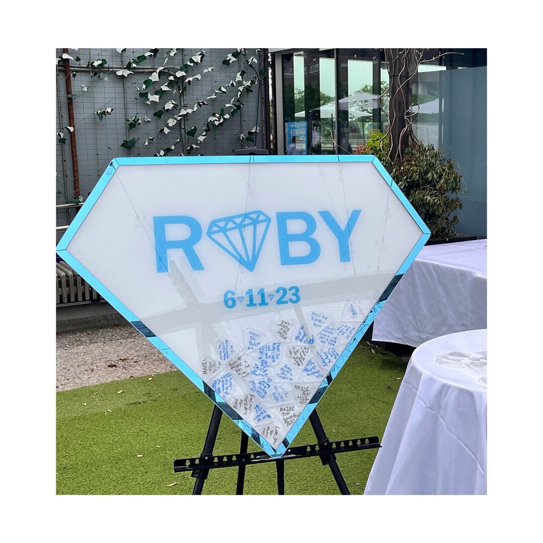 Drop Box Custom Made Bar/bat Mitzvah Mirrored Acrylic Drop in Sign in ...