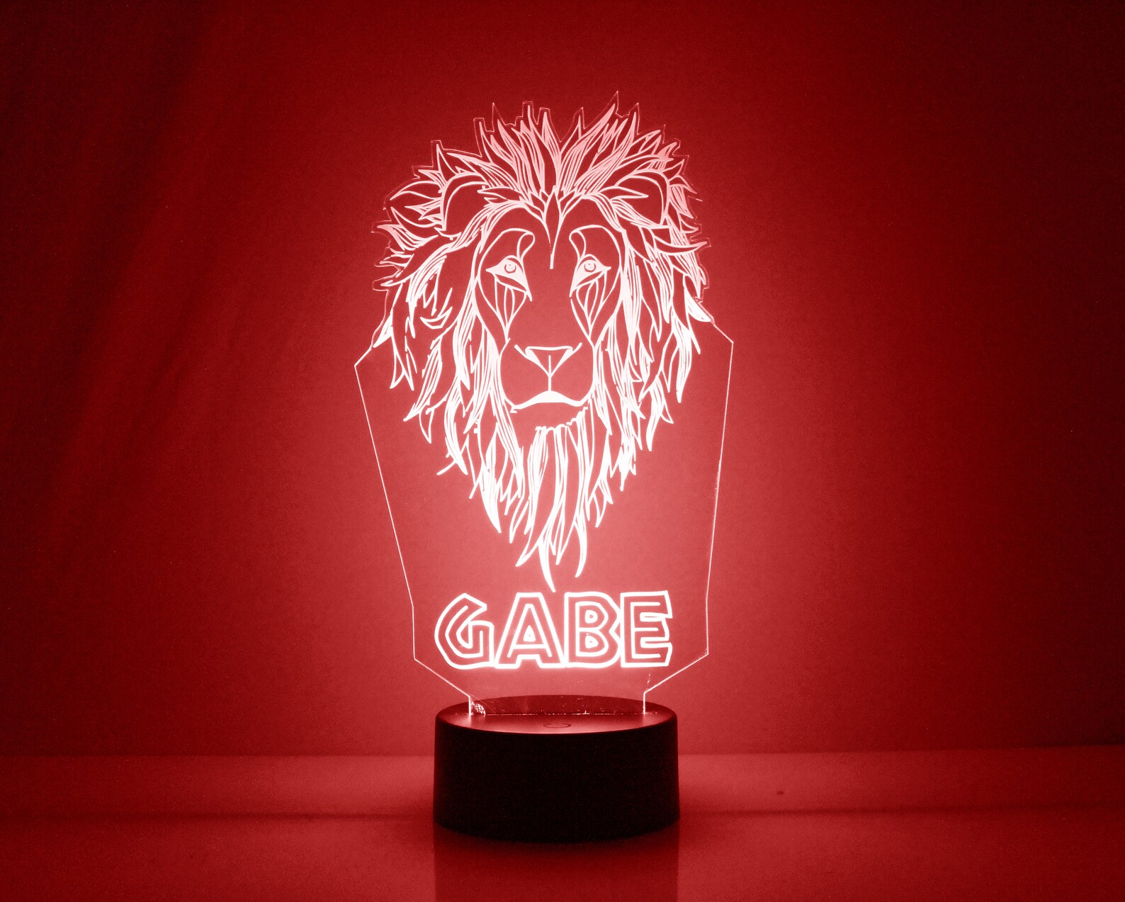 Lion Night Light Personalized Free LED Night Lamp With - Etsy