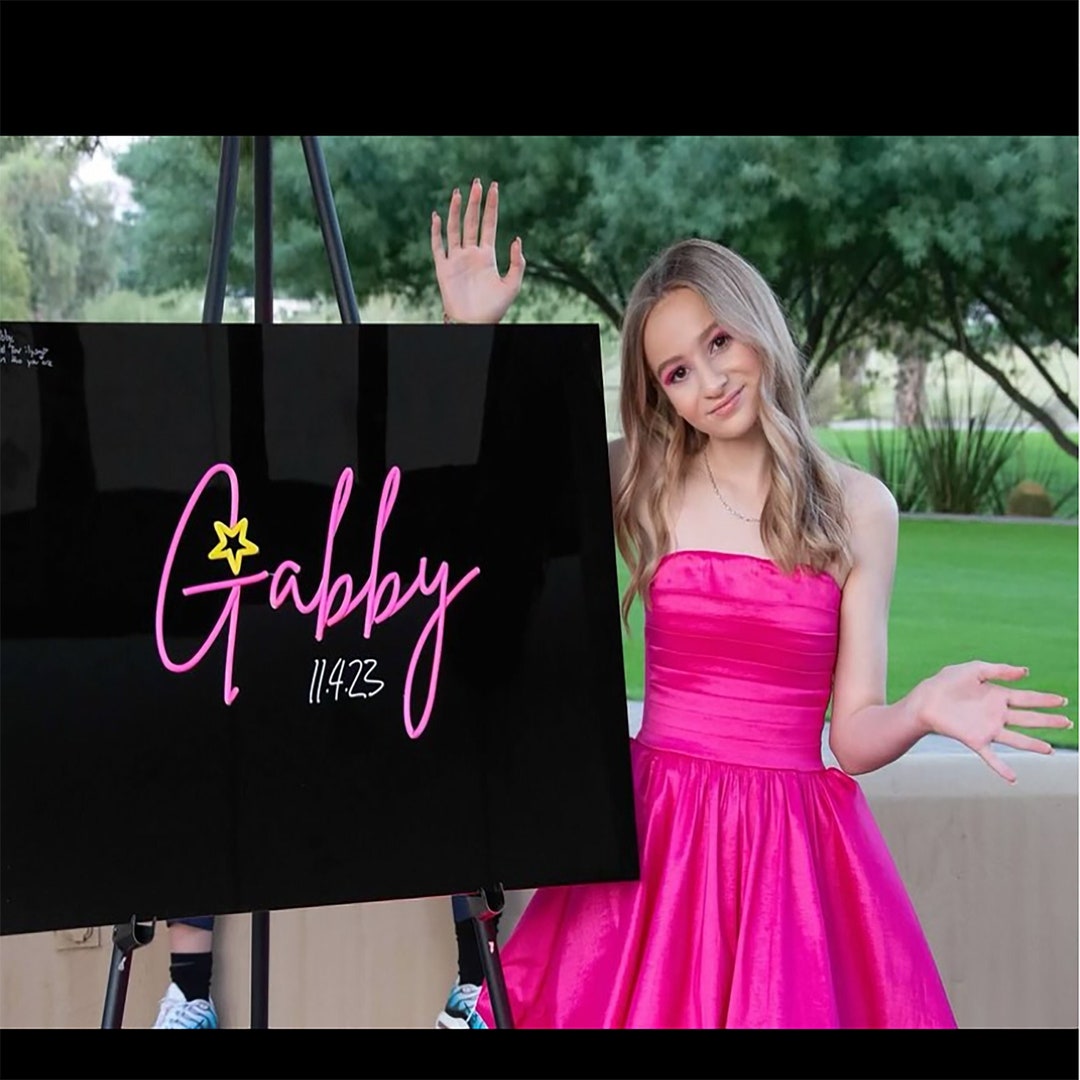 LED Neon Glow Bar/bat Mitzvah Sign in Board, Custom Neon Sign, Superior ...