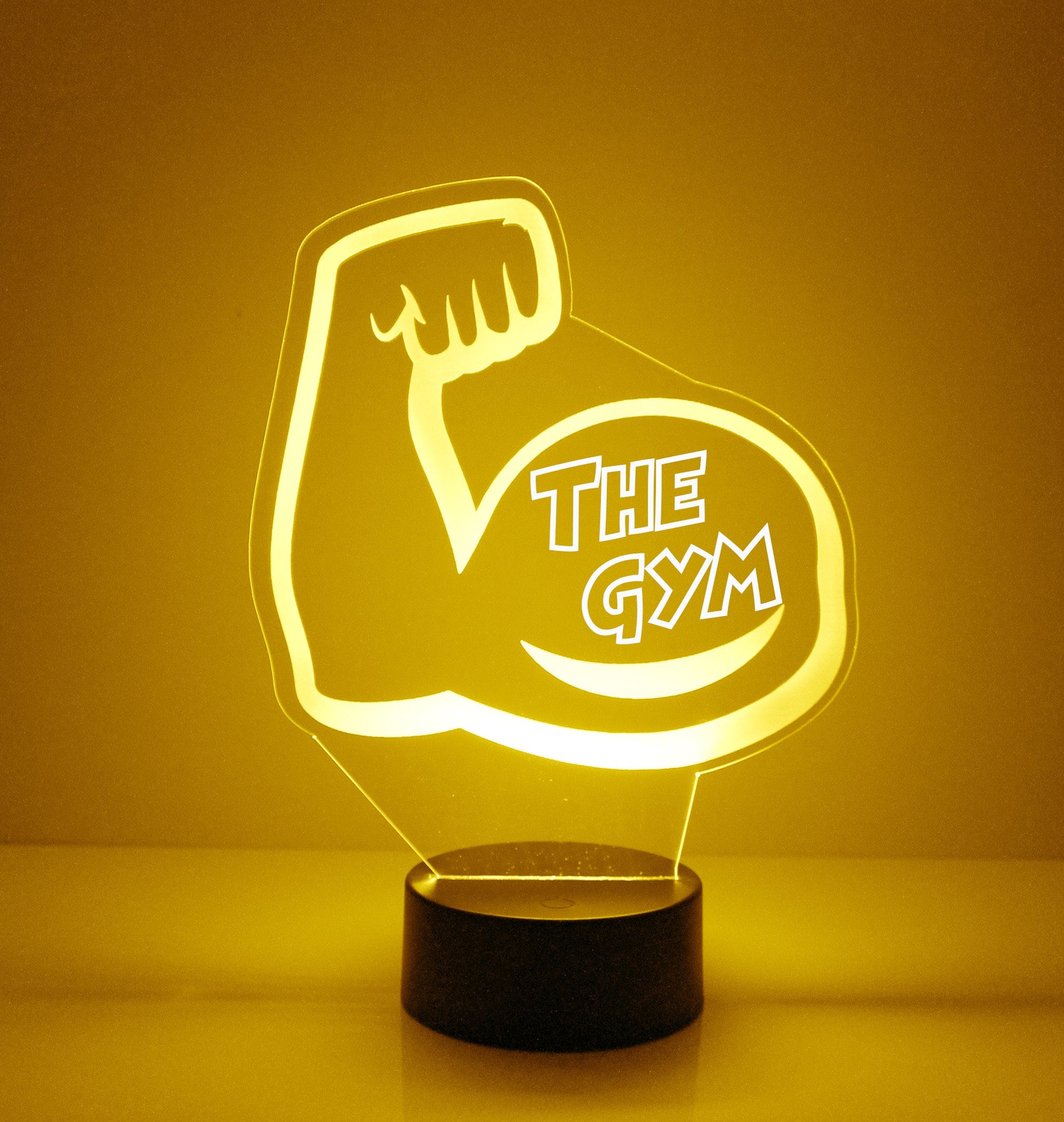 Muscle Arm Gym Light Personalized Free LED Night Lamp With - Etsy België