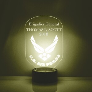 Military Night Light, Personalized Free, LED Night Lamp, With Remote ...
