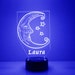 Crescent Moon and Stars Night Light, Personalized Free, LED Night Lamp ...