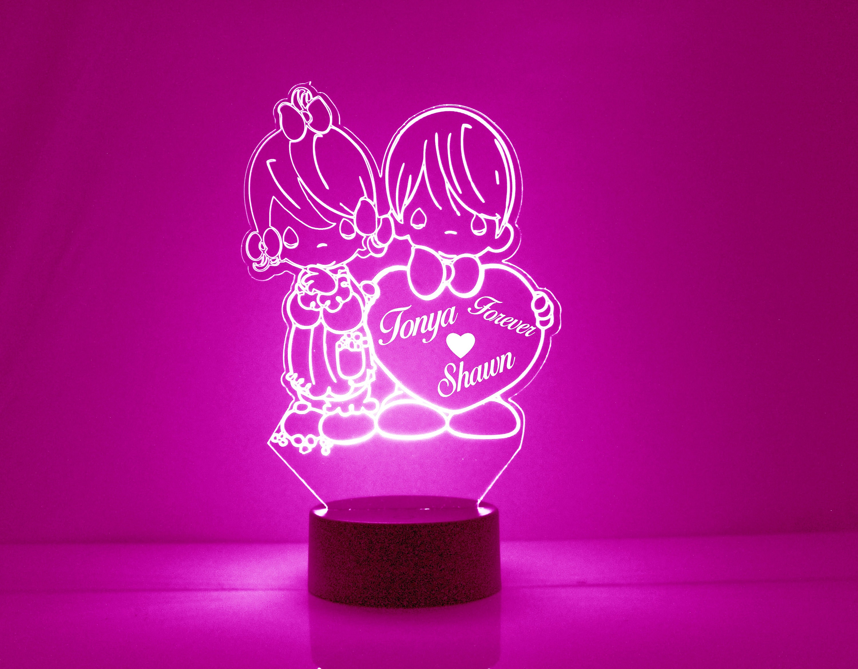 Precious Couple Night Light Personalized Free LED Night | Etsy