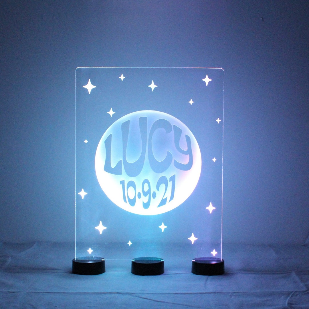 Custom Made LED Acrylic Light up Centerpieces - Create Your Own Logo or ...