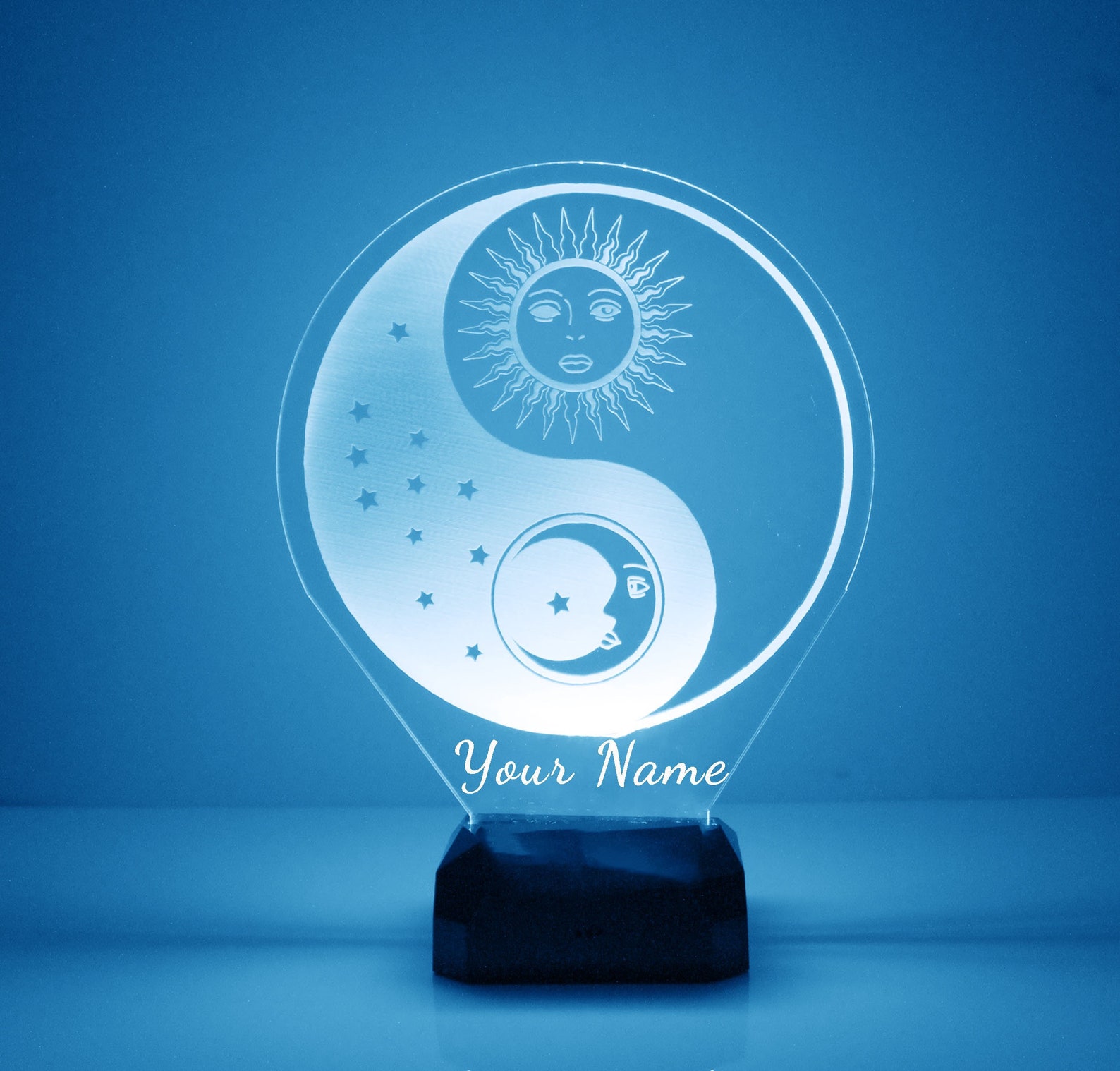 Yin Yang Night Light, Personalized Free, LED Night Lamp, With Remote ...