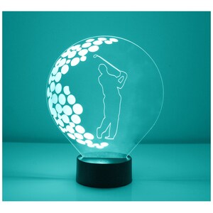 Golfer Light Up, Personalized Free, LED Night Lamp, With Remote Control ...
