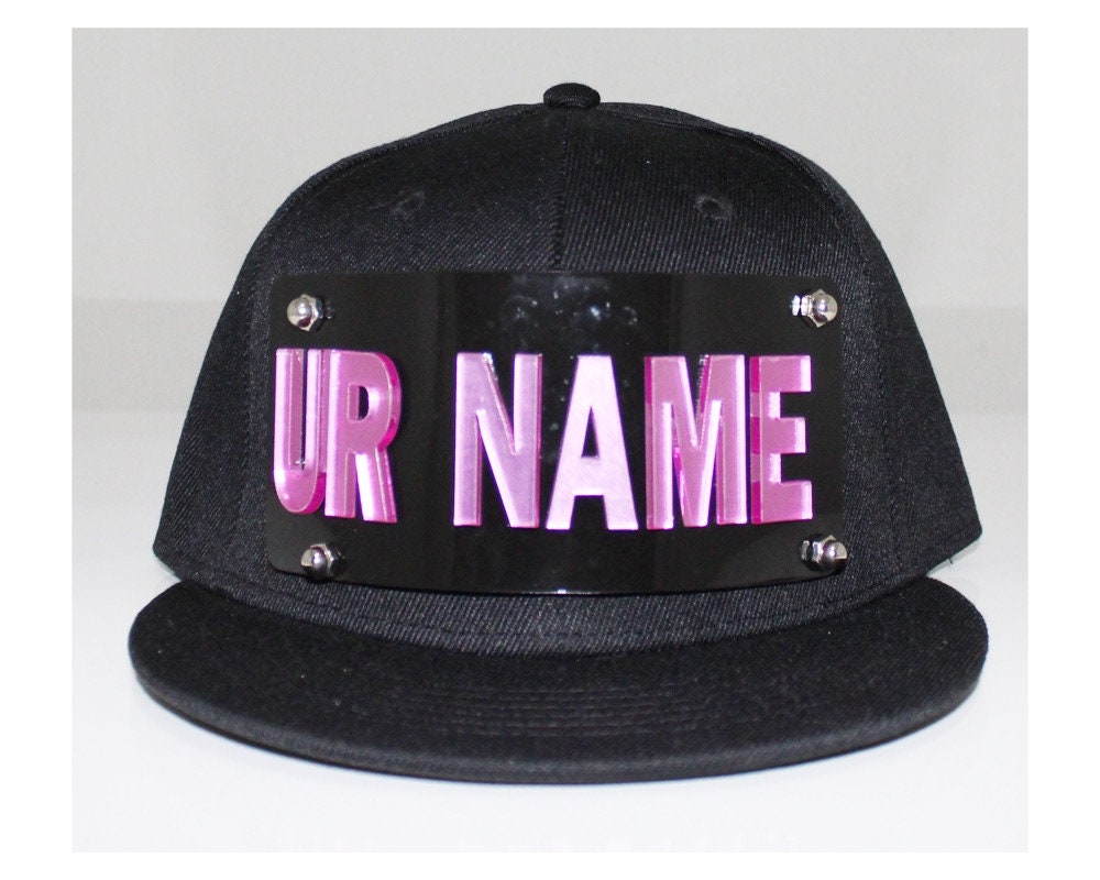 Snapback Hat ,mirrored Letters , Logo Reproduction, Name, Business Logo ...