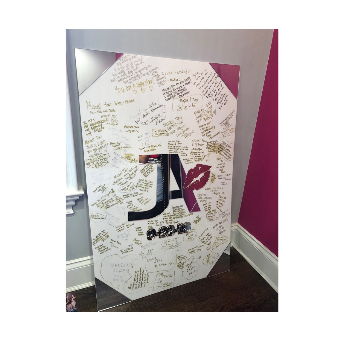 Custom Made Bar/bat Mitzvah Mirrored Acrylic Sign in Board - Etsy