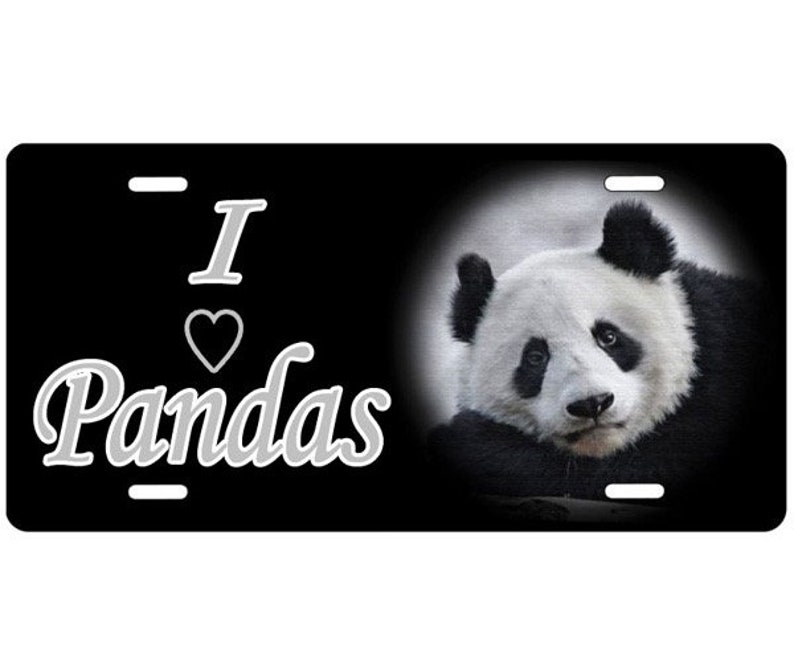 Vanity Panda Bear License Plate Auto Tag Create Your Own | Etsy