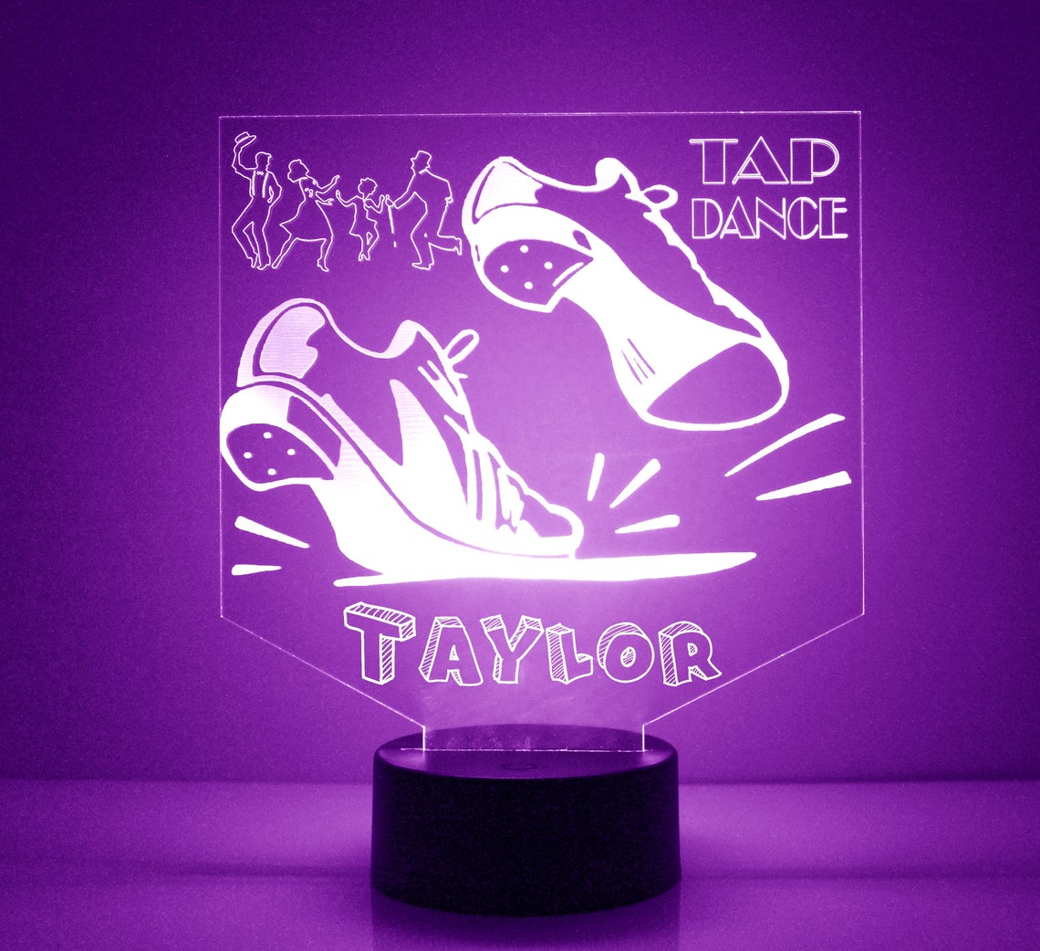 Tap Dance Night Light Personalized Free LED Night Lamp With | Etsy