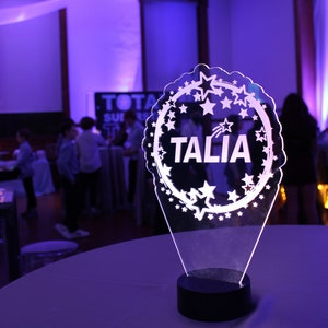 Custom Made LED Acrylic Light up Centerpieces - Create Your Own Logo or ...