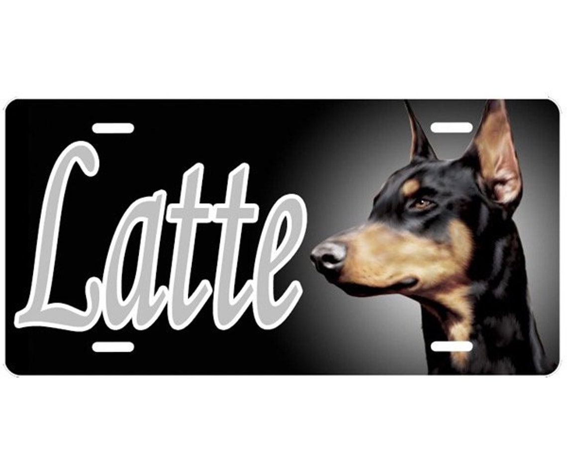 Doberman Pinscher Vanity Dog License Plate - Auto Tag - Create Your Own ...