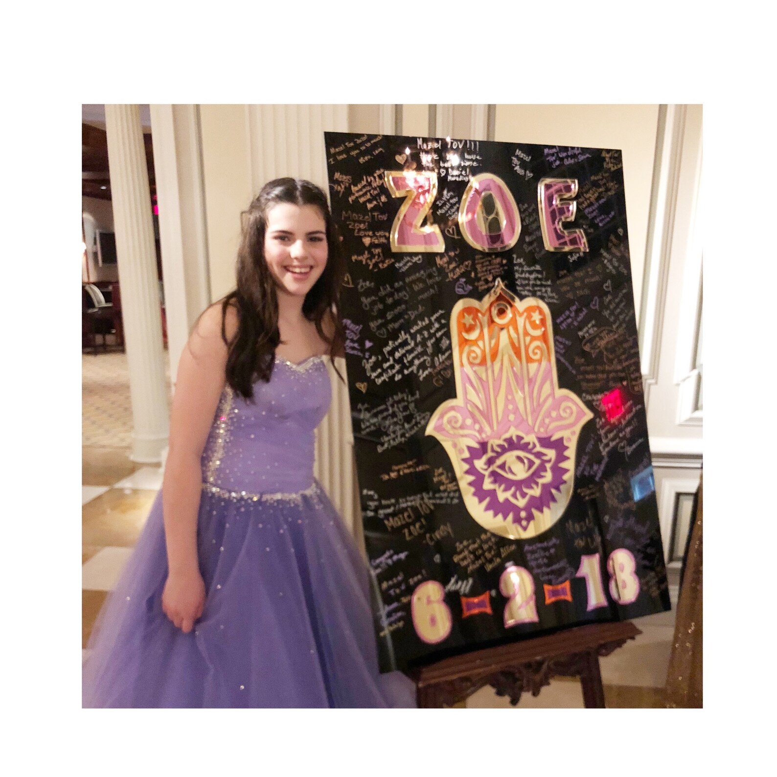 Custom Made Bar/bat Mitzvah Mirrored Acrylic Sign in Board - Create ...