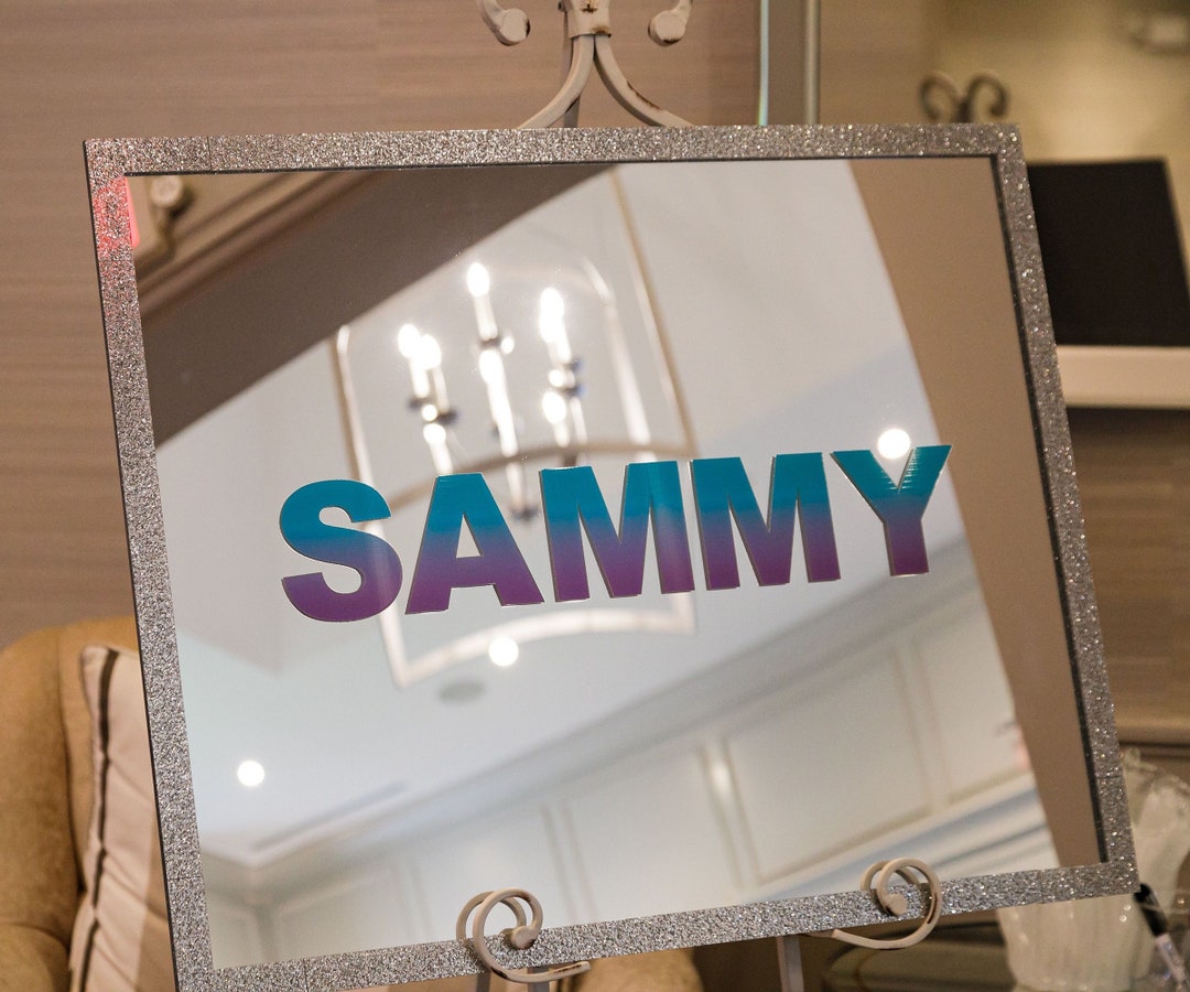 Custom Made Bar/bat Mitzvah/ Wedding/ Party Mirrored Acrylic Sign in ...