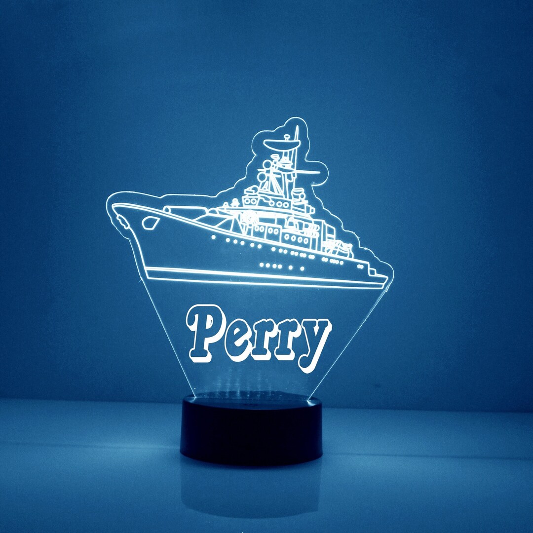 Battleship Night Light, Personalized Free, LED Night Lamp, With Remote ...