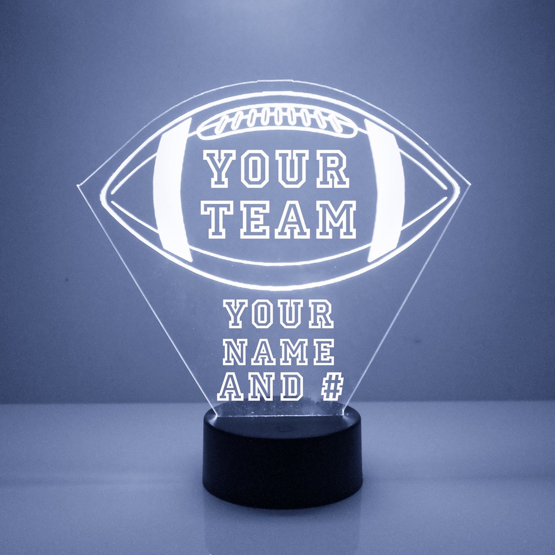 Football Customized LED Night Light Lamp, Personalized FREE, Youth ...