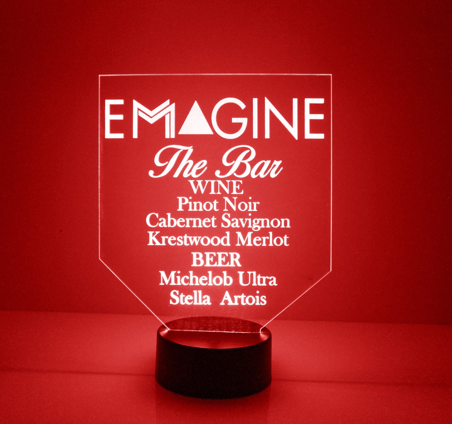 Custom Made LED Acrylic Light up Centerpieces - Create Your Own Logo or ...