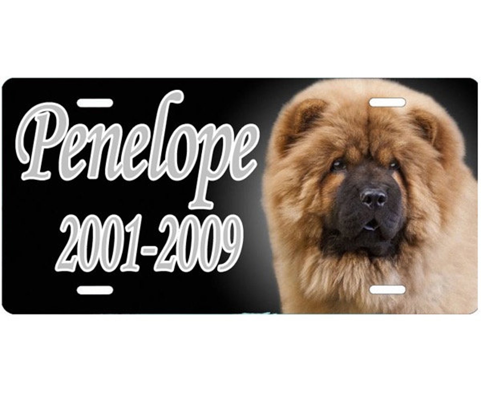 Chow Chow Vanity Dog License Plate Auto Tag Create Your - Etsy