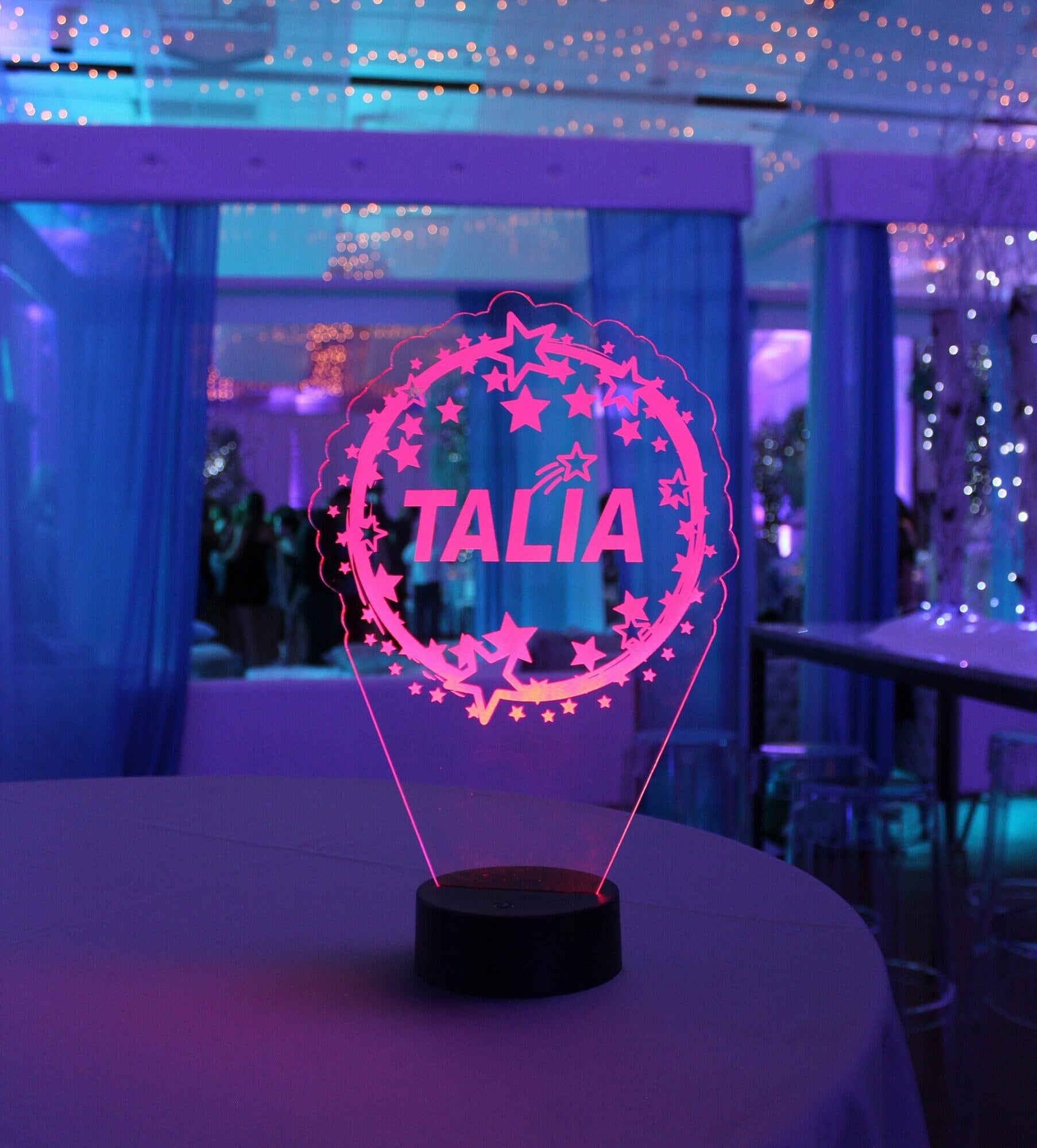 Custom Made LED Acrylic Light up Centerpieces - Create Your Own Logo or ...