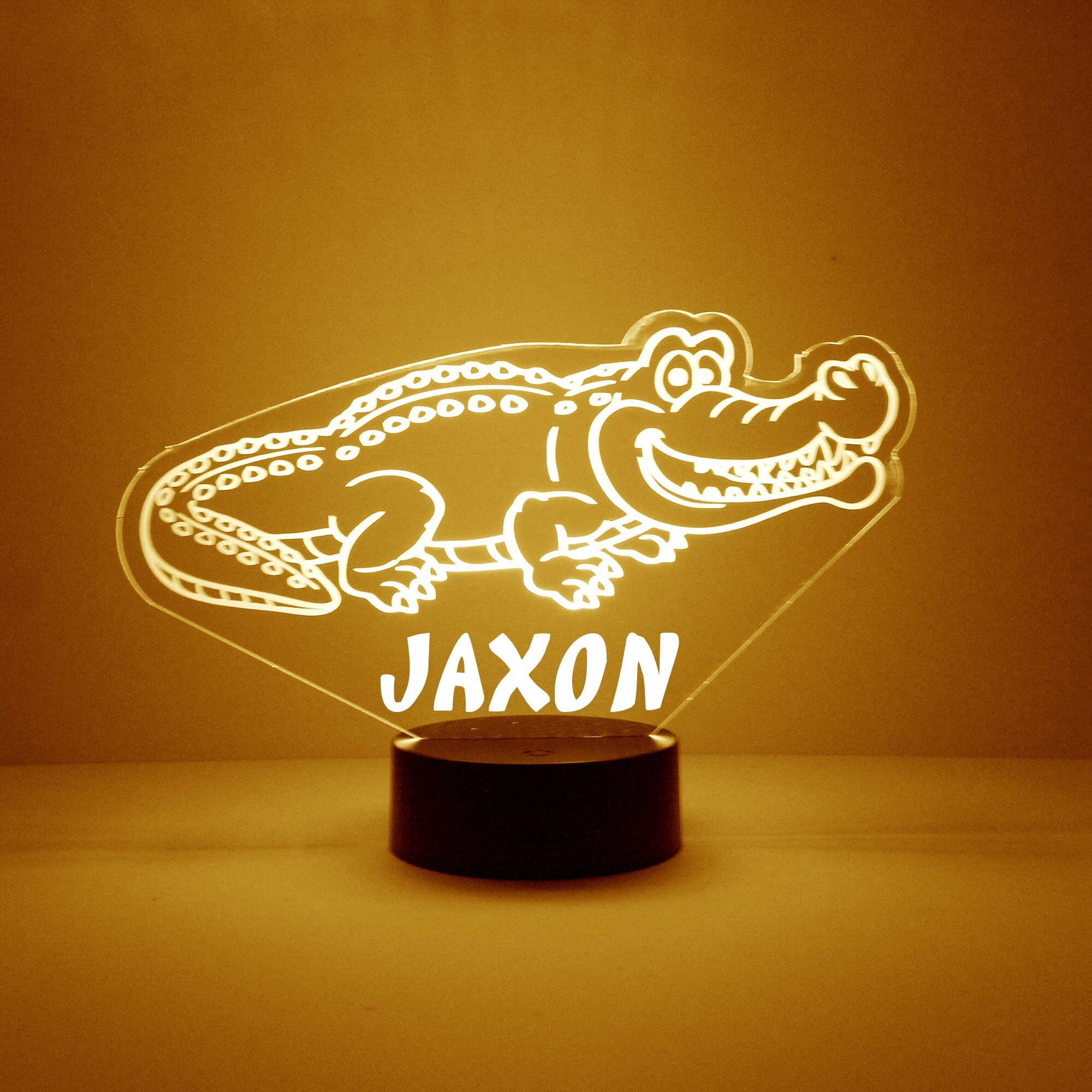 Alligator Night Light Personalized Free LED Night Lamp With | Etsy
