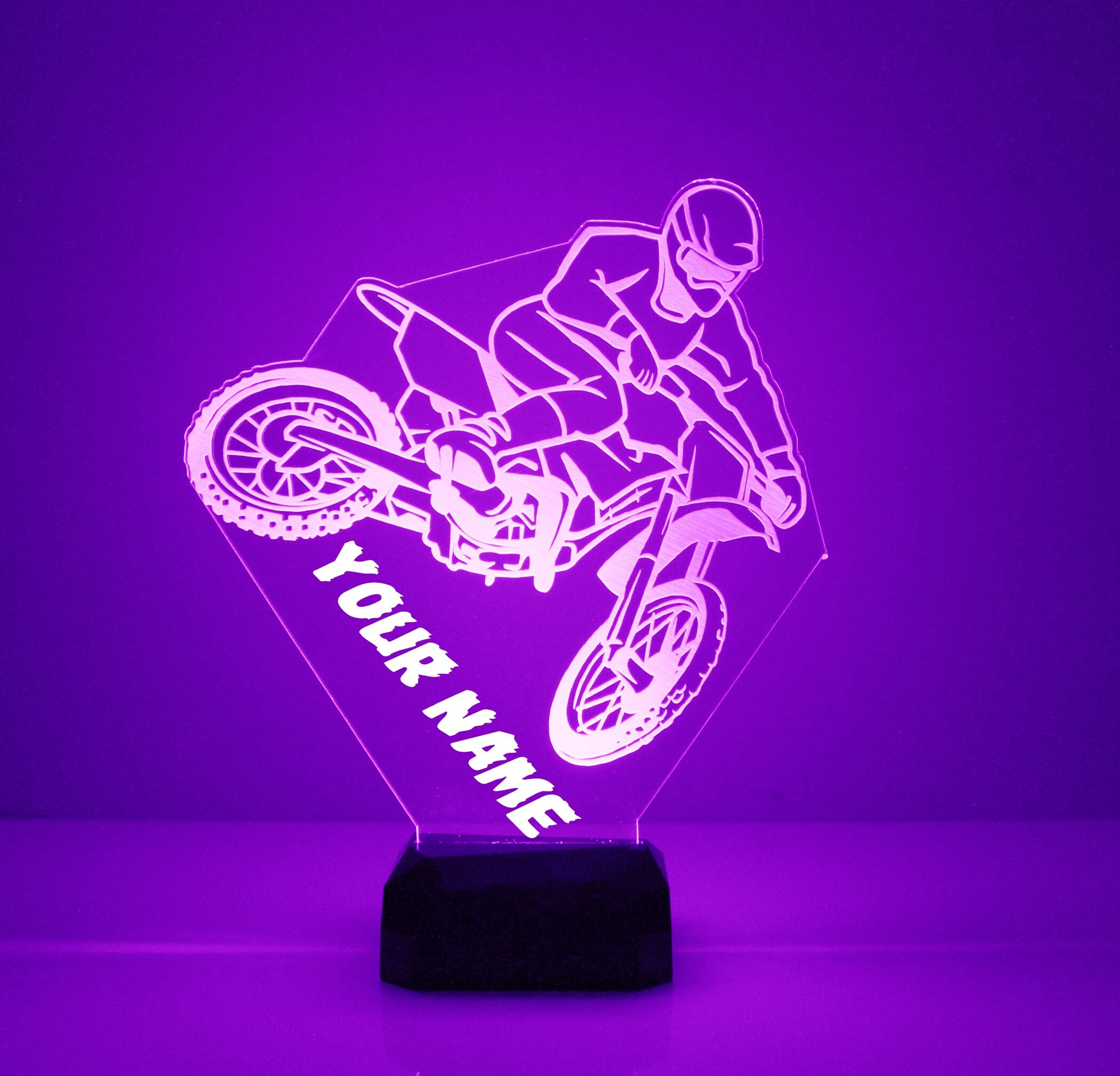 Dirt Biker Night Light Personalized Free LED Night Lamp - Etsy