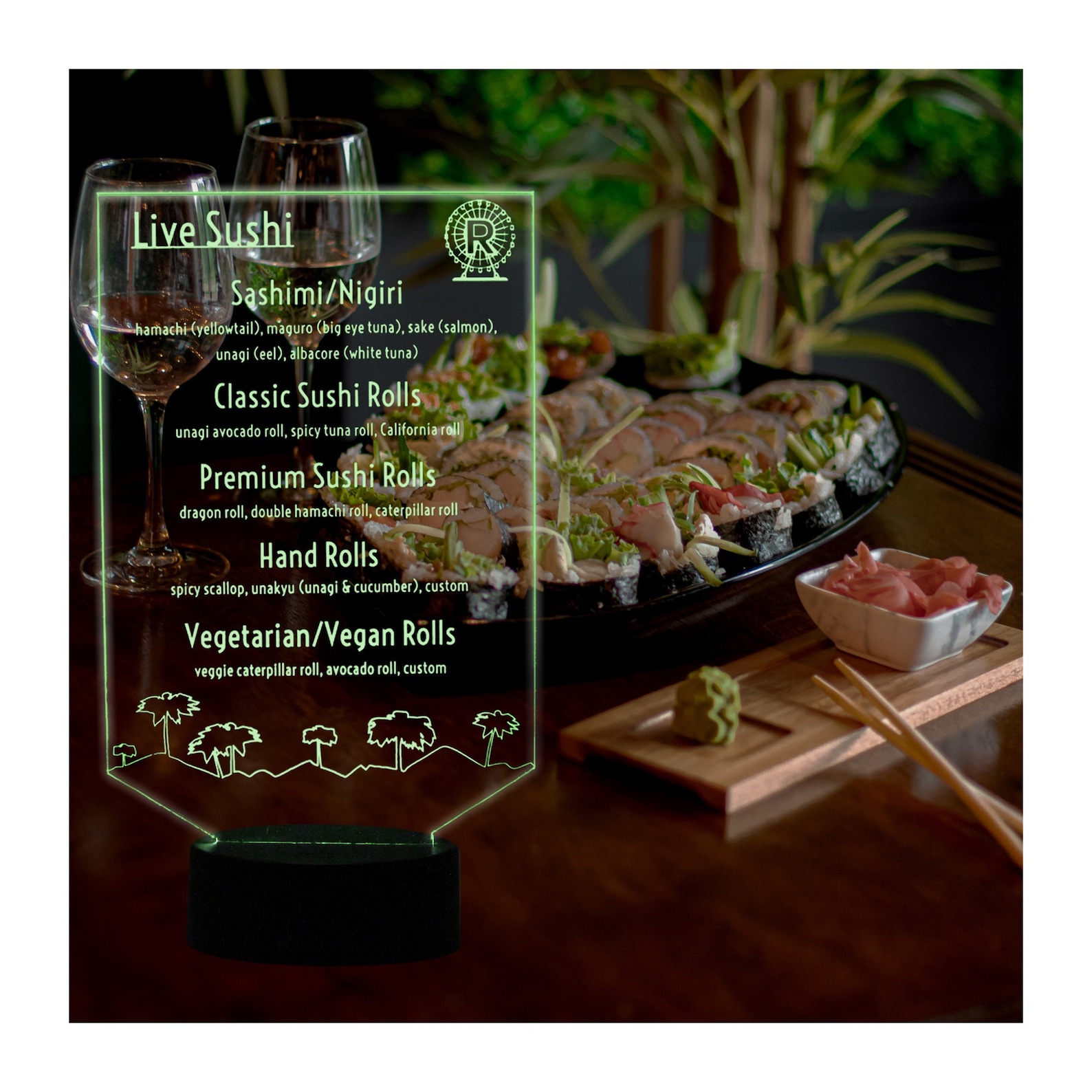 Light up Menu's Bar Sign's Table Number's - Etsy