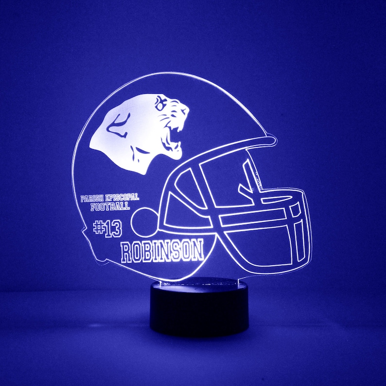 Custom Football Helmet LED Night Light Lamp Personalized - Etsy