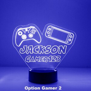 Game Controller Night Light, Personalized Free, LED Night Lamp, With ...