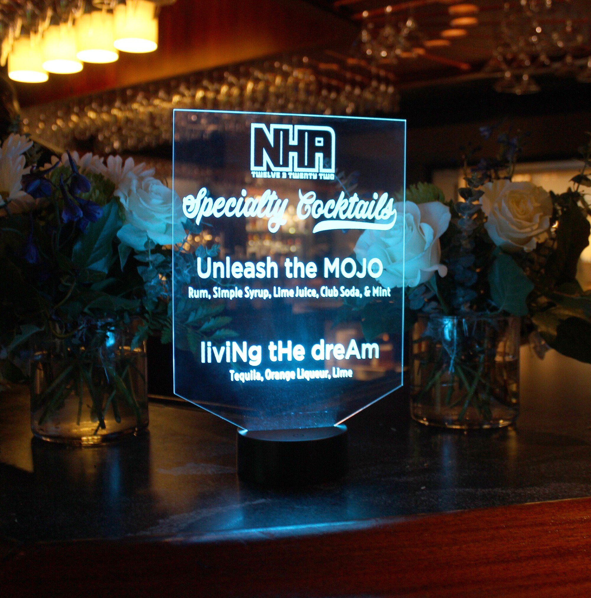 Light up Menu's Bar Sign's Table Number's - Etsy