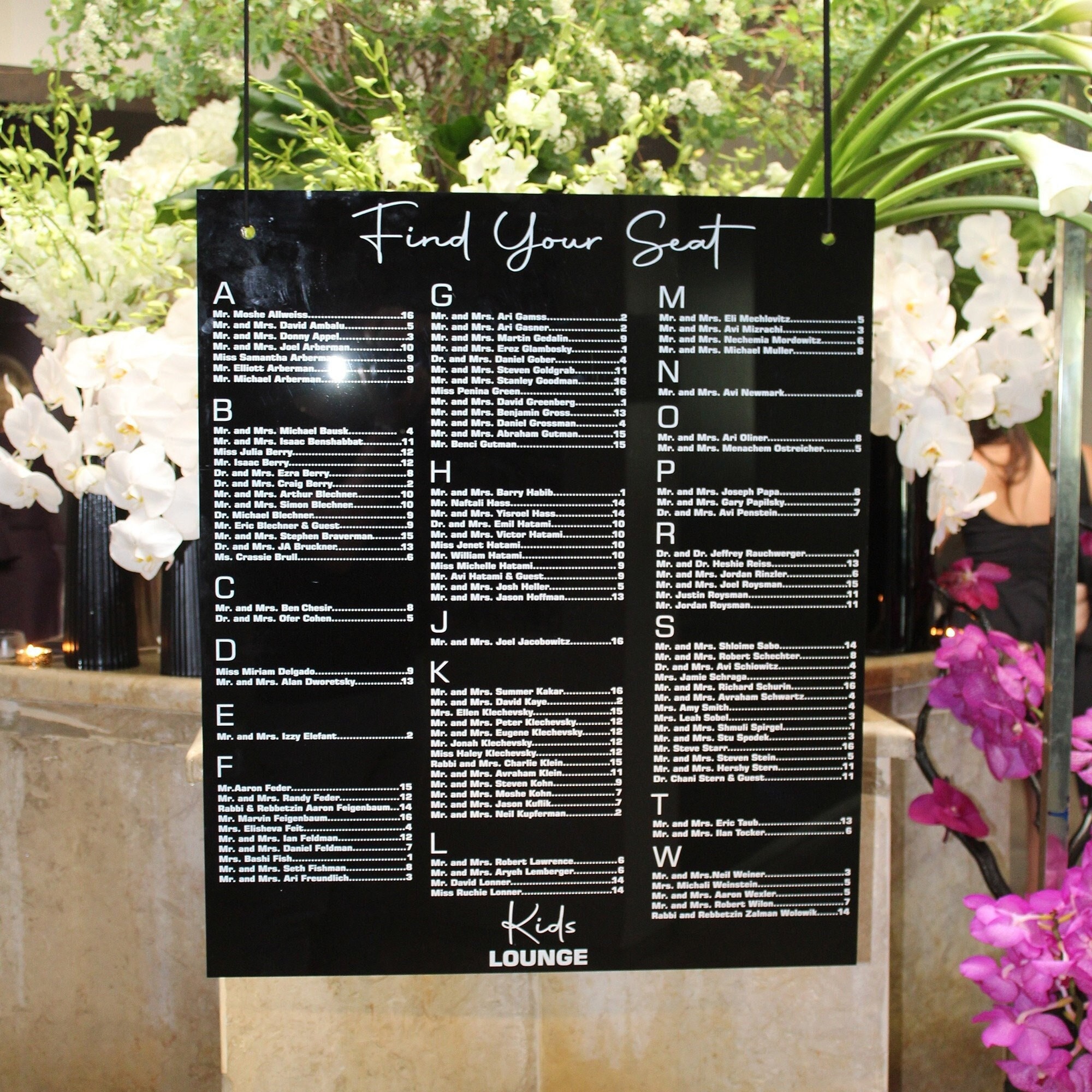 Custom Made Acrylic Seating Chart, Wedding Seating Chart, Find Your ...