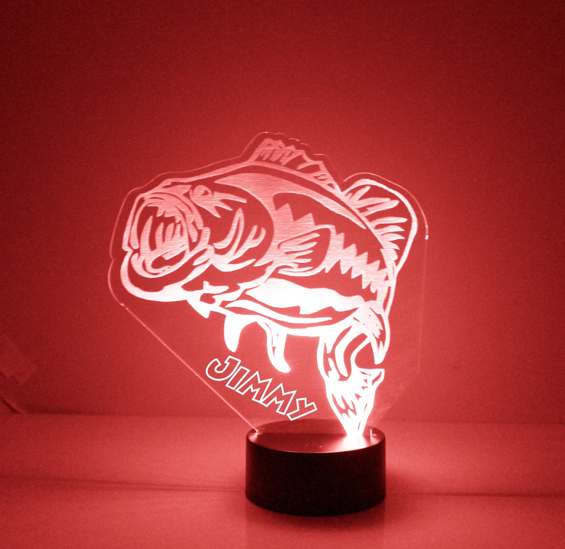 Bass Fish Night Light Personalized Free LED Night Lamp With | Etsy