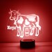 Cow Night Light Personalized Free LED Night Lamp With - Etsy