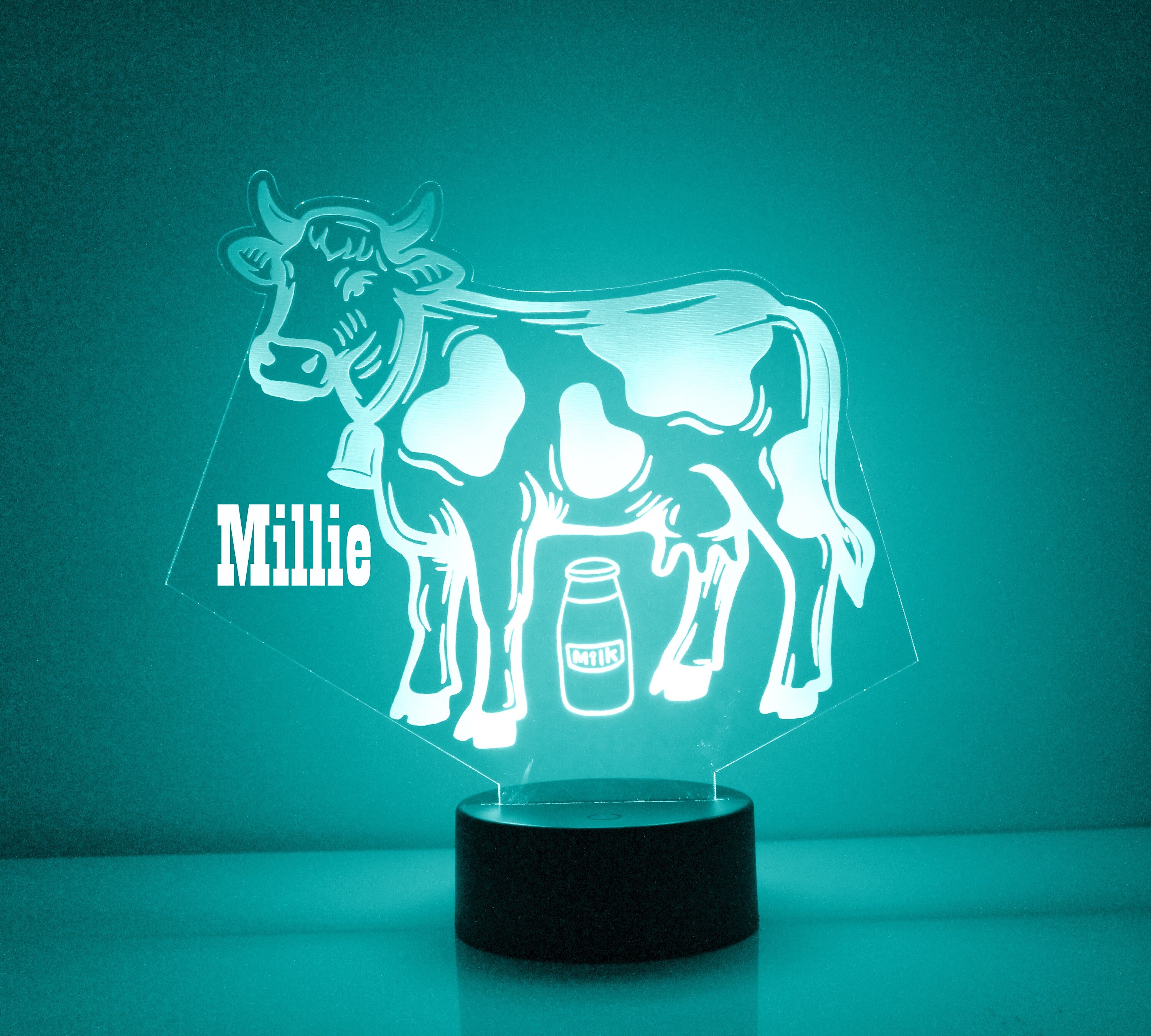 Cow Night Light Personalized Free LED Night Lamp With - Etsy