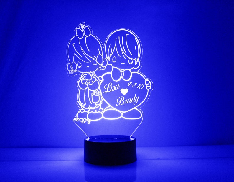 Precious Couple Night Light Personalized Free LED Night - Etsy