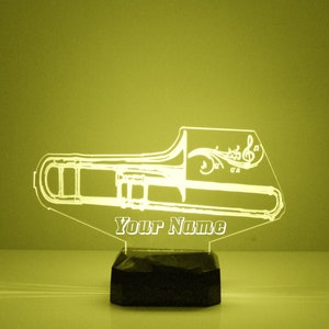 Trombone Set Night Light, Personalized Free, LED Night Lamp, With ...