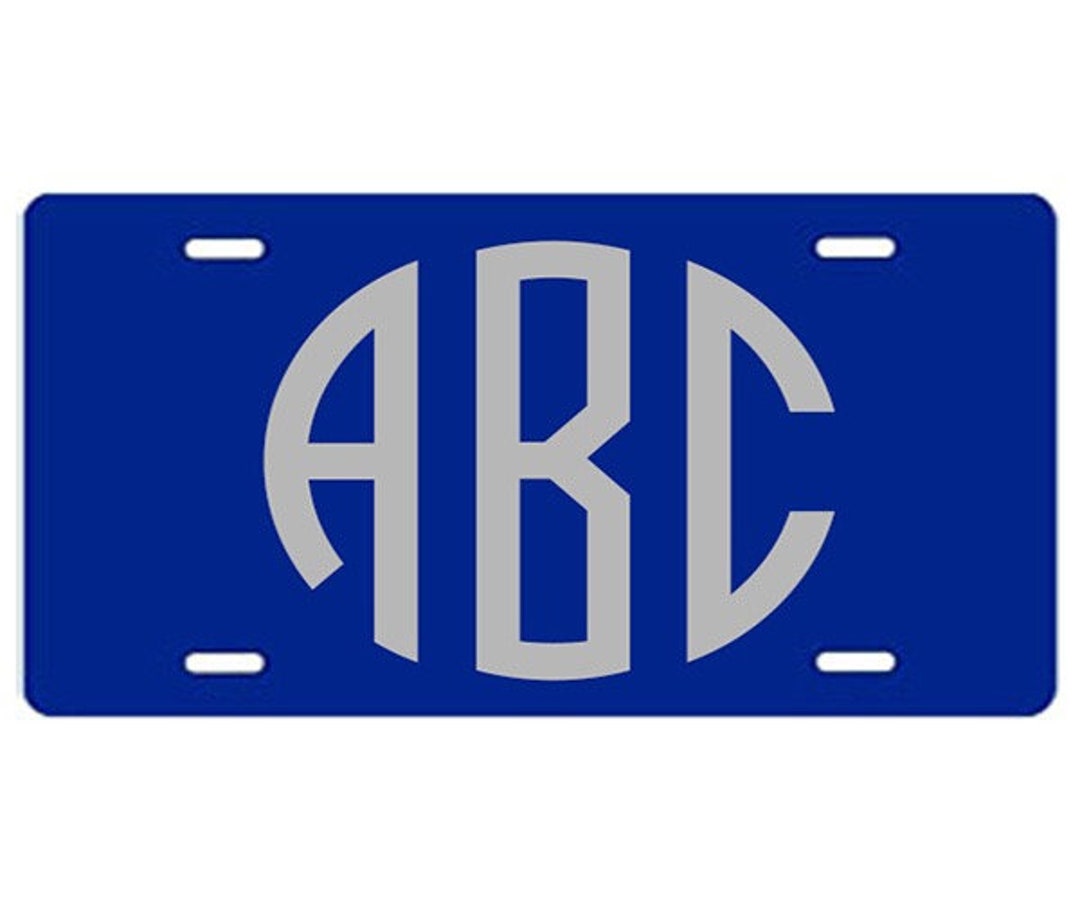 Monogram Vanity License Plate - Auto Tag - Create Your Own, Names ...