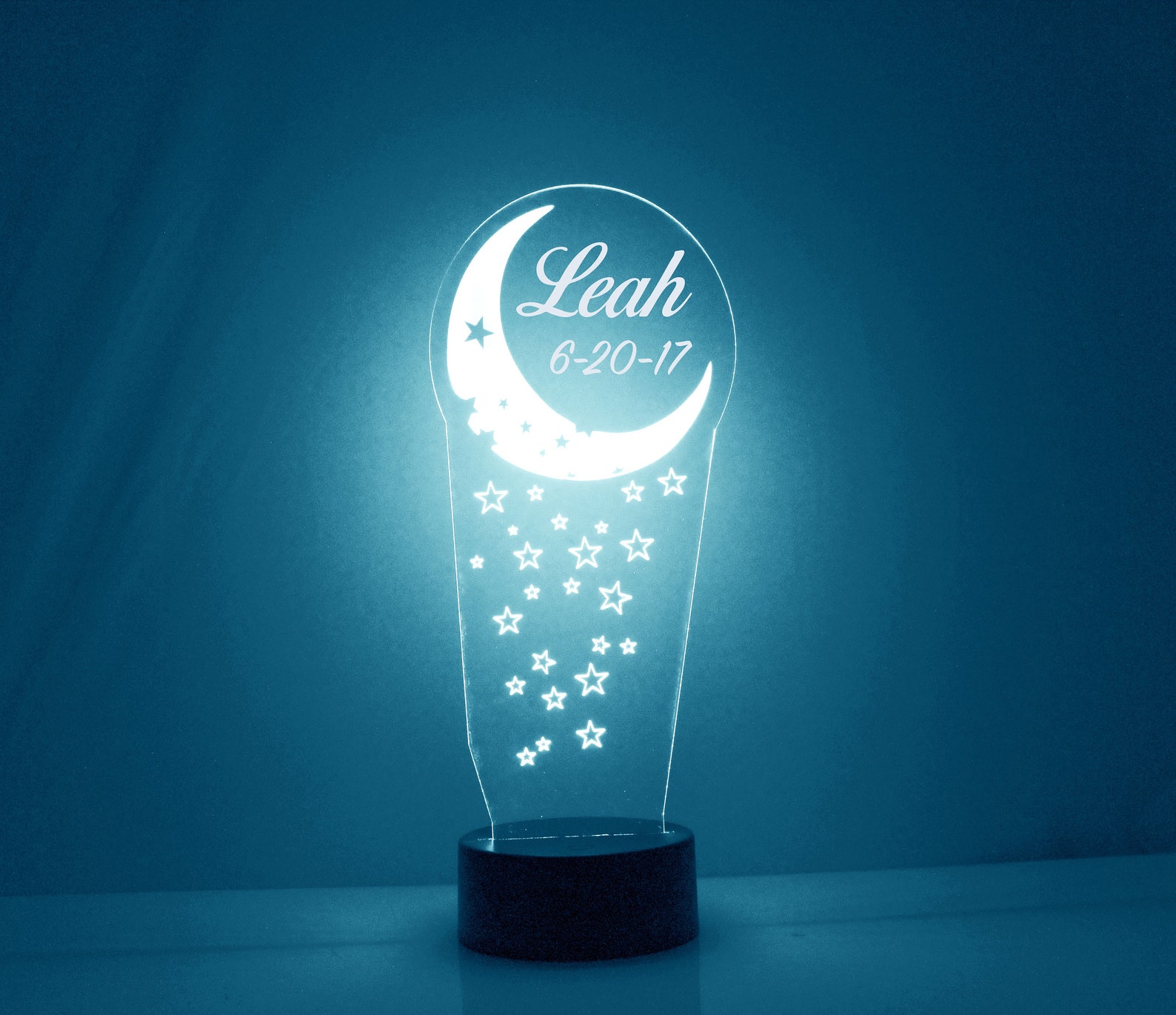 Moon and Stars Celestial Night Light Personalized Free LED - Etsy