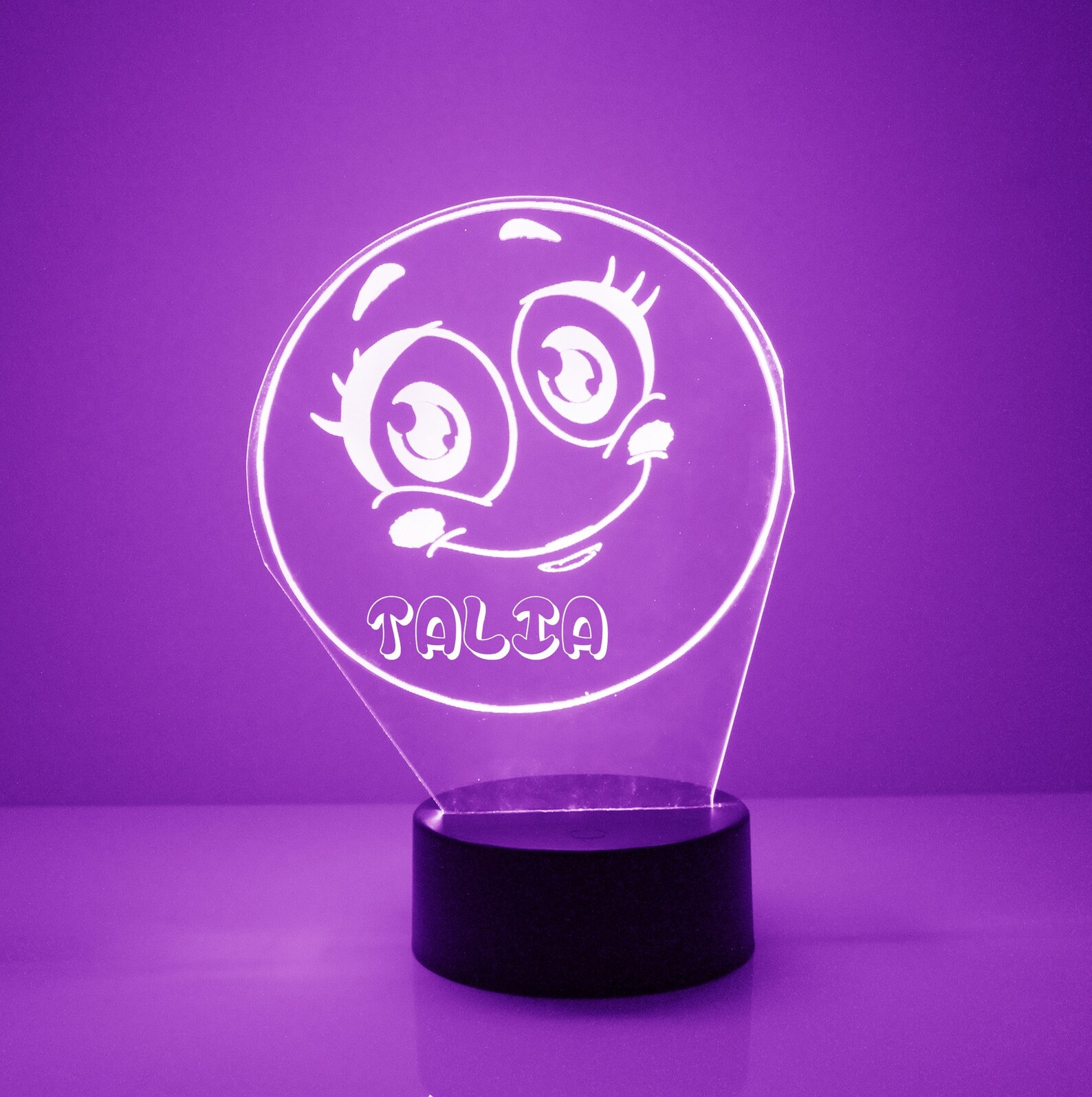 Emoji Night Light Personalized Free LED Night Lamp With - Etsy
