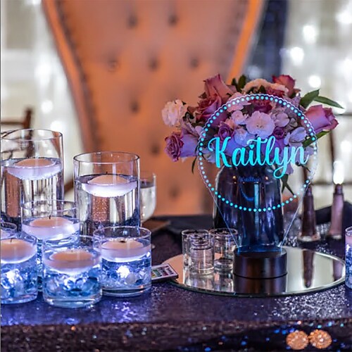 Custom Made LED Acrylic Light up Centerpieces Create Your - Etsy