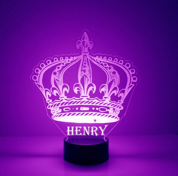 Kings Crown Night Light Personalized Free LED Night Lamp | Etsy