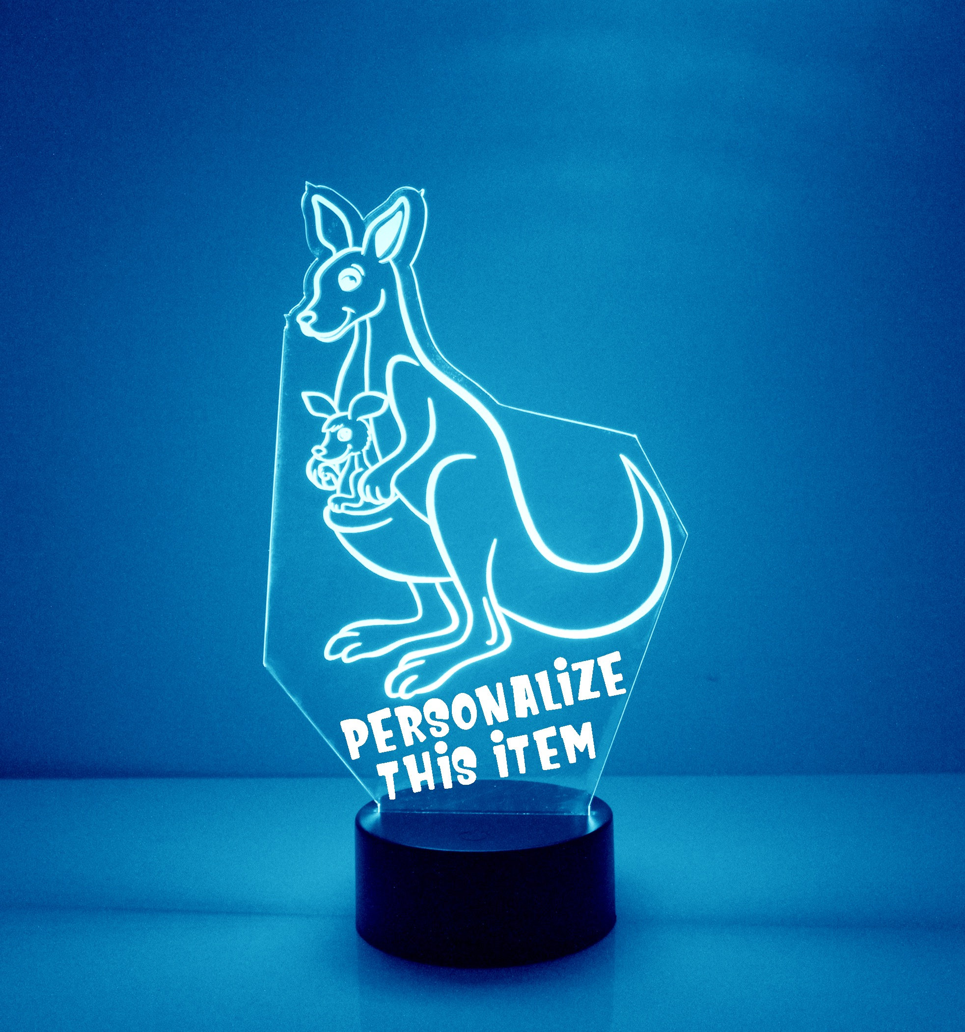 Kangaroo Night Light, Personalized Free, LED Night Lamp, With Remote ...