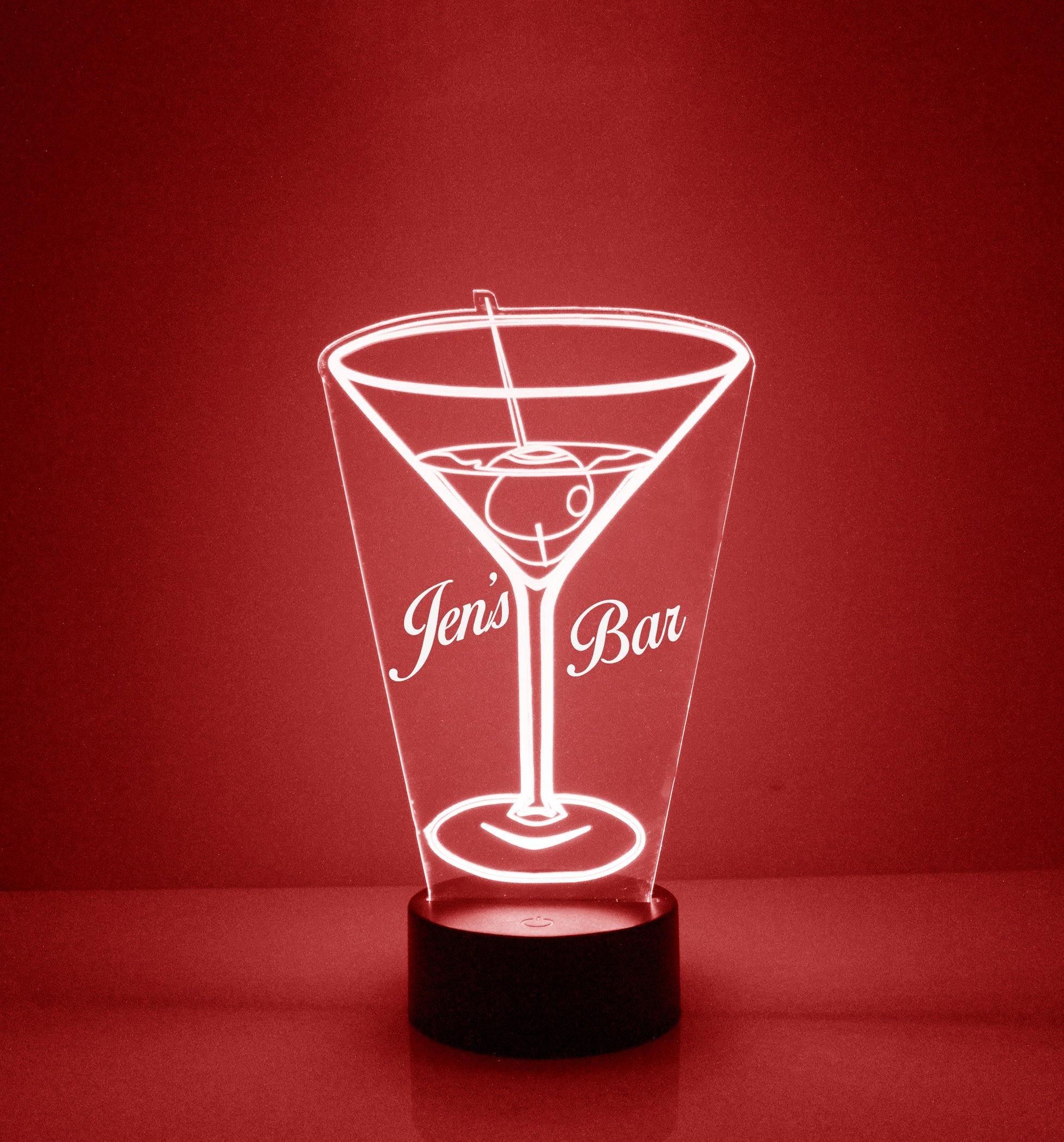 Martini Glass Bar Light Personalized Free LED Night Lamp | Etsy