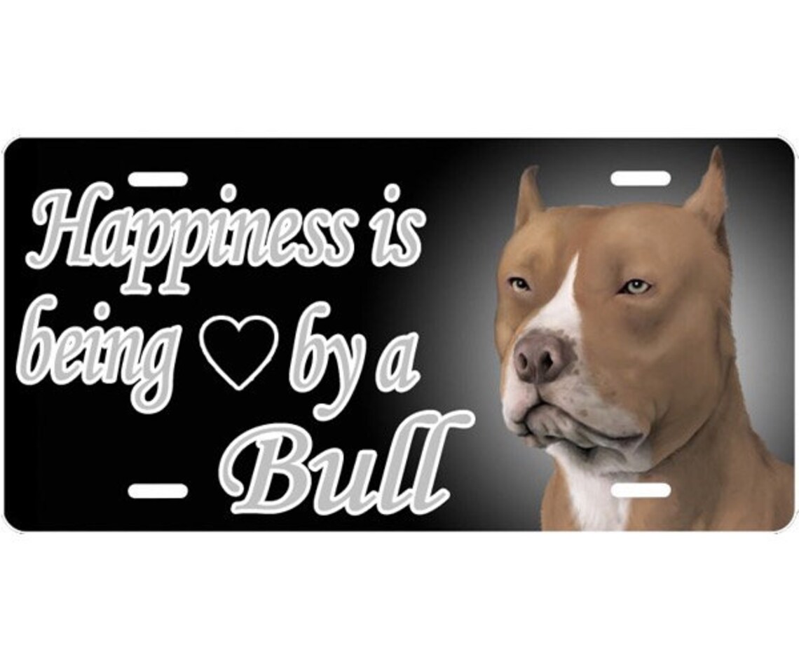 Pitbull Vanity Dog License Plate Auto Tag Create Your Own | Etsy UK